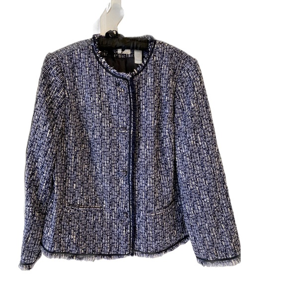 Emma James | Jackets & Coats | Emma James Tweed Blazerlady Jacket Navy ...